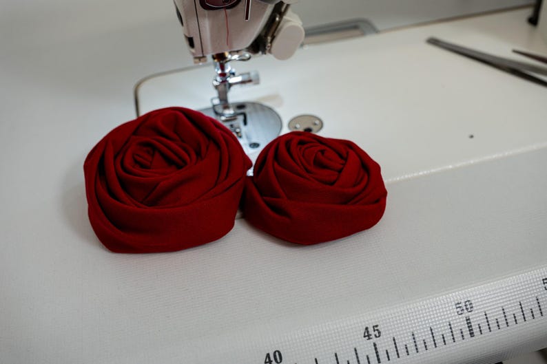 Fabric Rose Sewing Pattern: Digital PDF & Video Tutorial for Choker ...