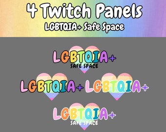 LGBTQIA Safe Space Bubblegum TWITCH PANEL Pride Love Cute Pastel ...