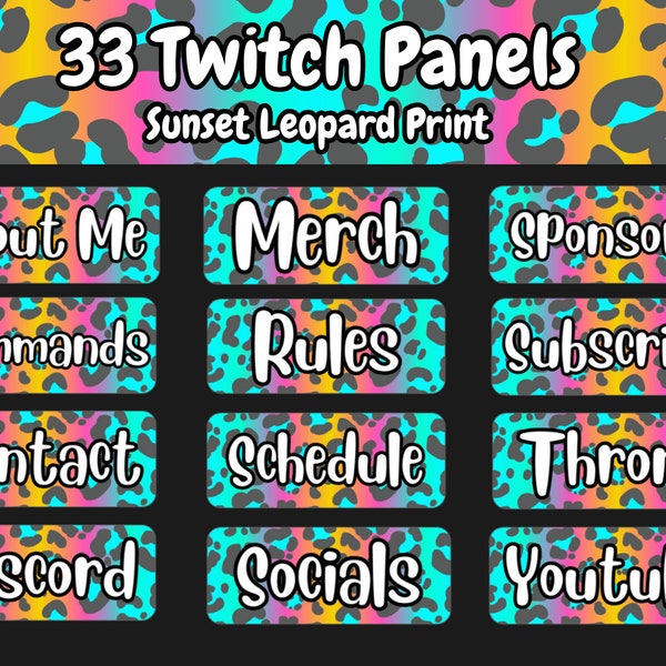 Leopard Print Twitch Panels - Etsy