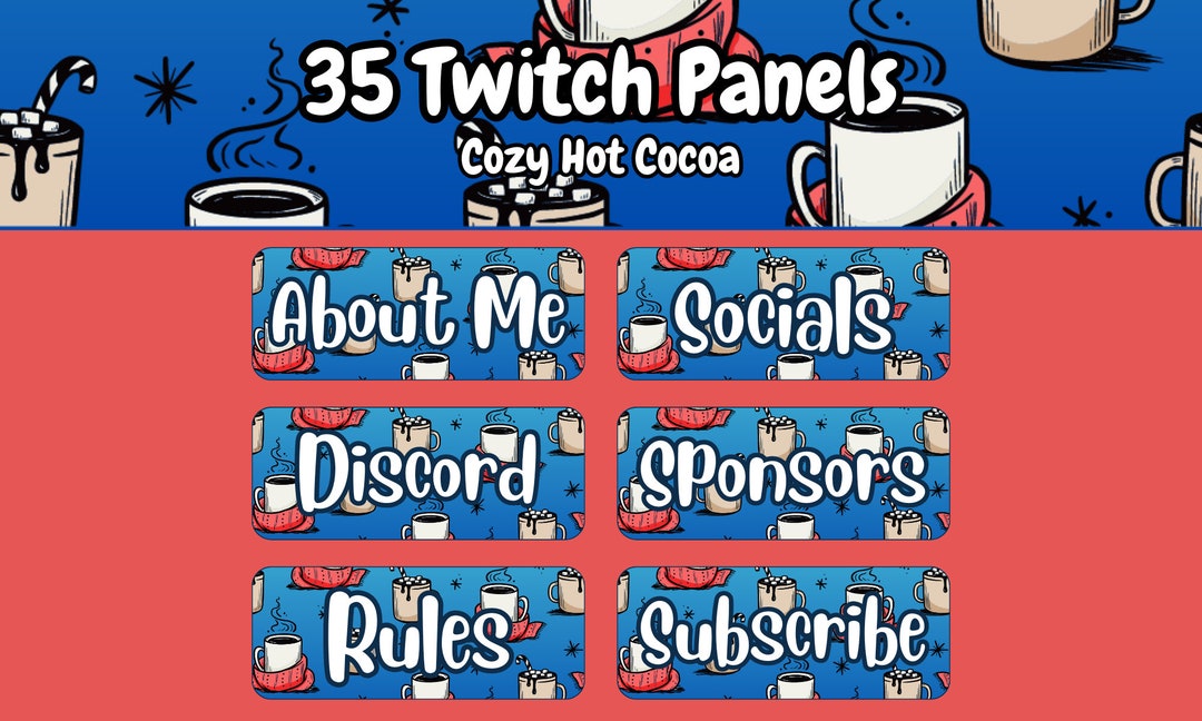35 Hot Cocoa Twitch Panels - Etsy