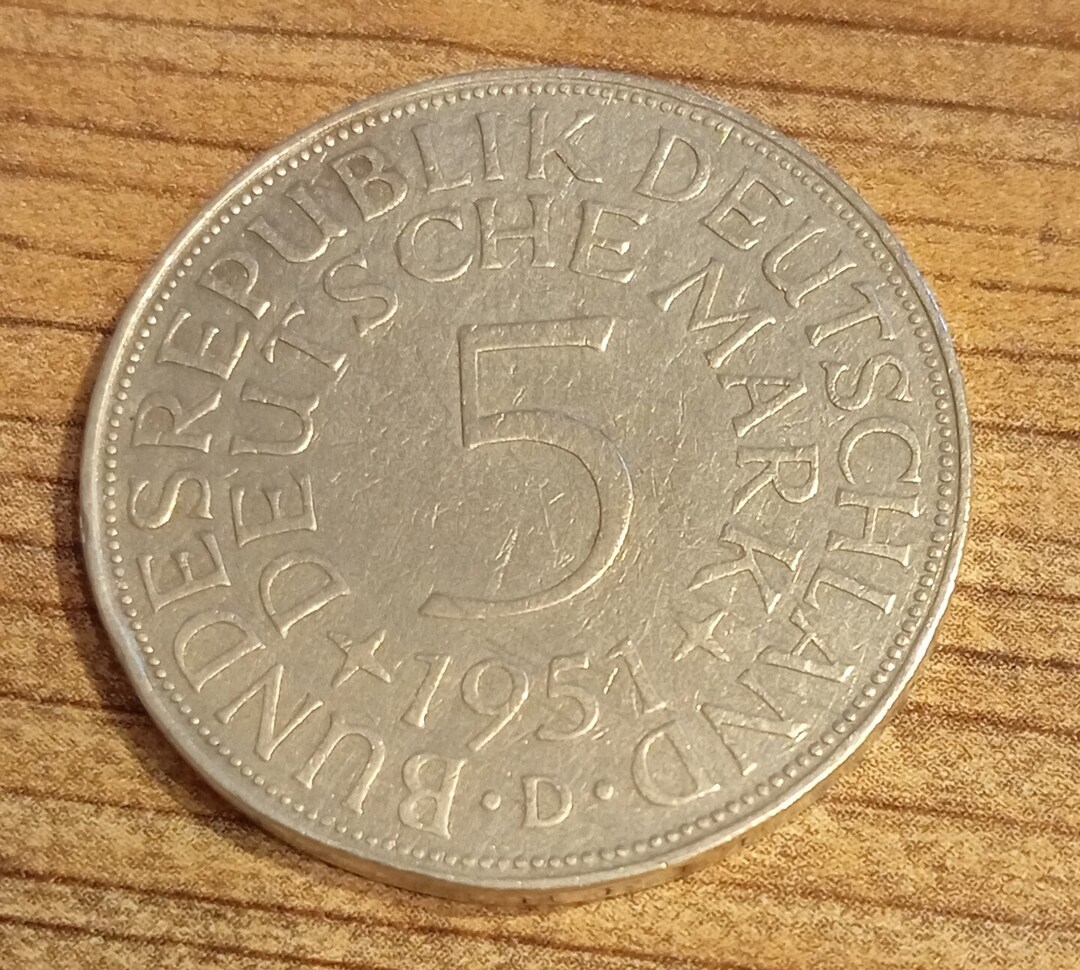 Deutsche Mark 5 DM Silbermünze 1951 D - Etsy.de