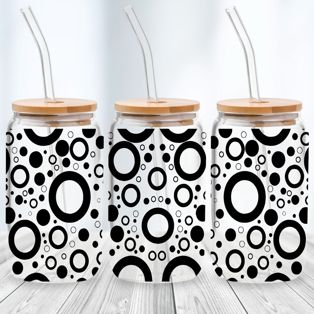 Circle - 16oz Glass Can Svg, Libbey Glass Can Wrap, Svg Files for ...