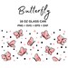 Pink Butterfly 16oz Glass Can Svg, Libbey Glass Can Wrap, Svg Files for ...