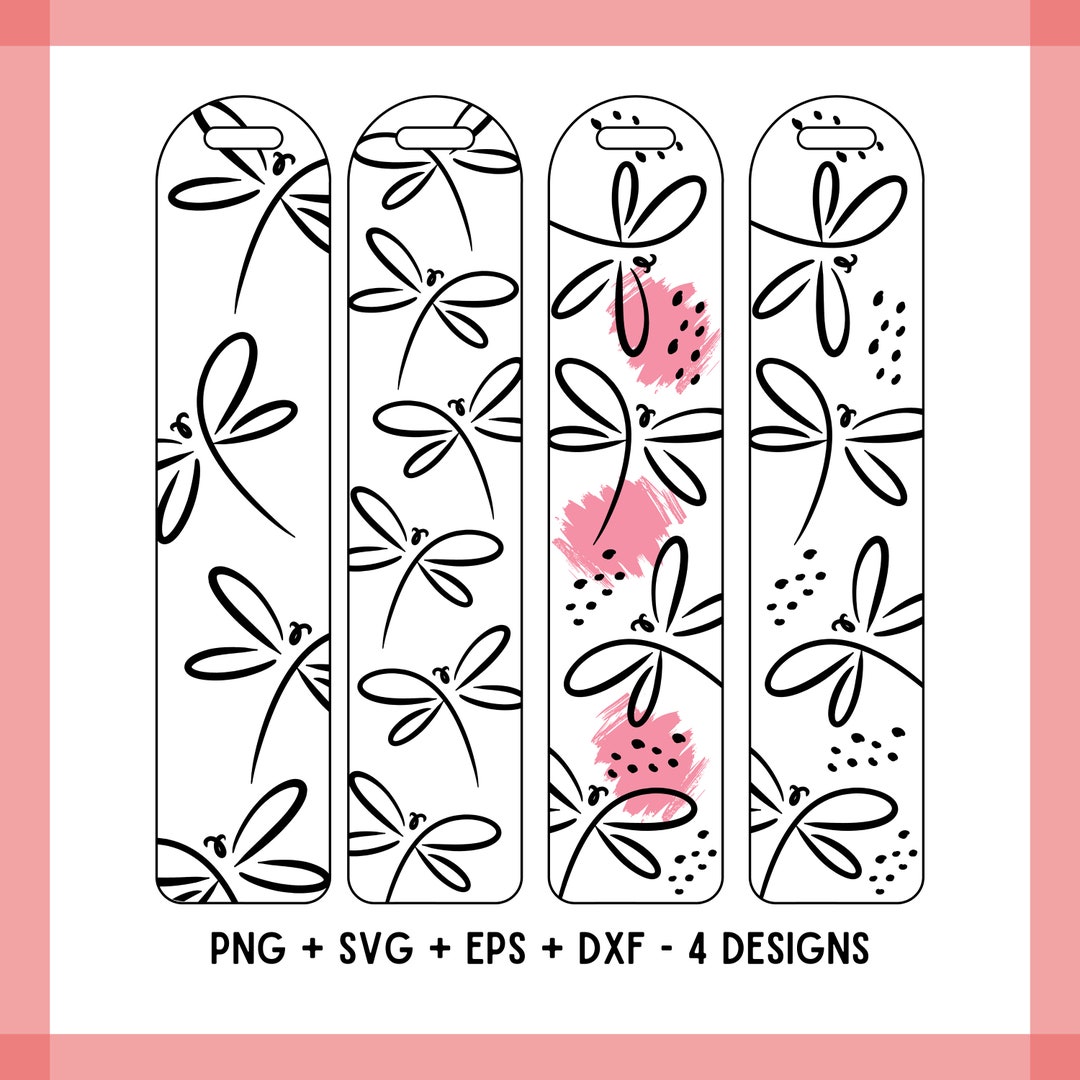 Bookmark SVG - Bookmark Template SVG, Dragonfly SVG, Dragonfly Bookmark ...