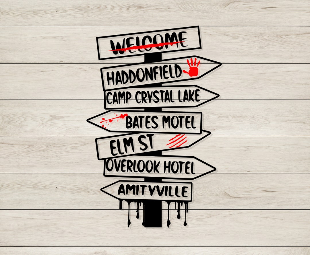 Address of Fear Door Sign Svg, Address of Fear Hanger Svg, Halloween ...