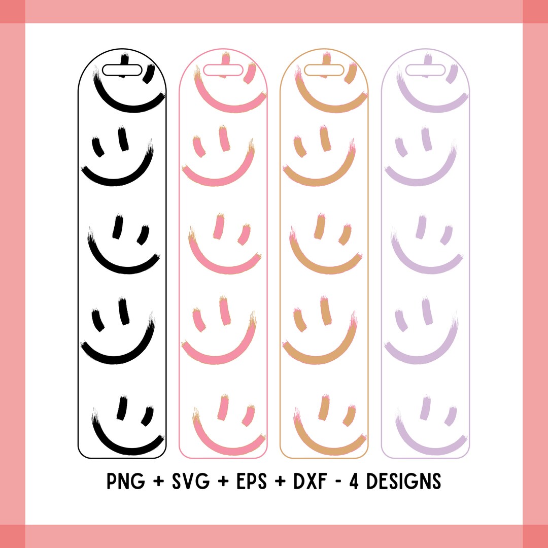 Bookmark SVG - Bookmark Template SVG, Smiley SVG Bundle, Smiley ...