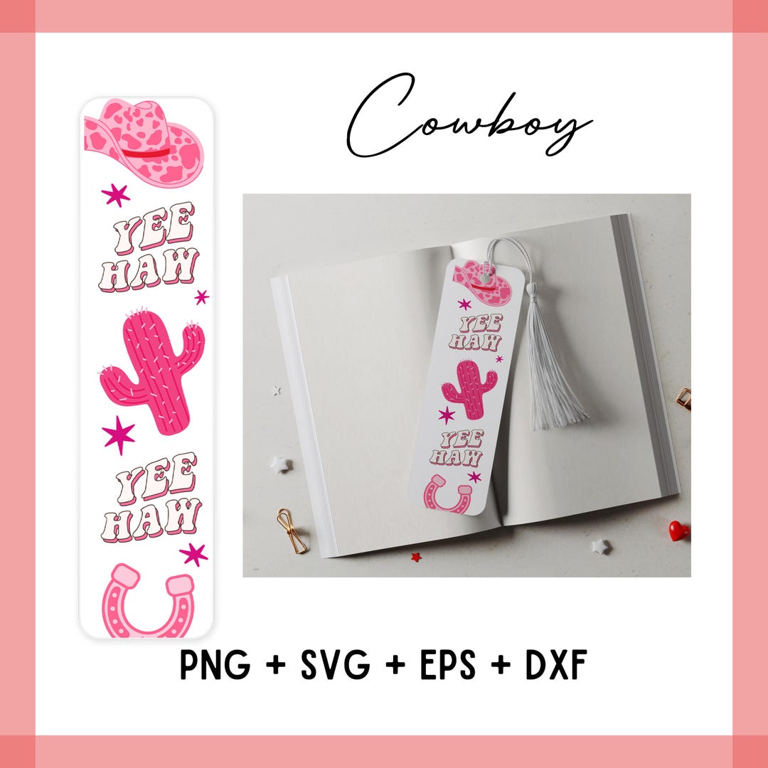 Bookmark SVG - Bookmark Template SVG, SVG, Yee Haw Bookmark Svg, Book ...