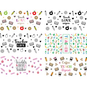 Teachers Glass Can Wrap - 16oz Glass Can Svg, Libbey Glass Can Wrap ...