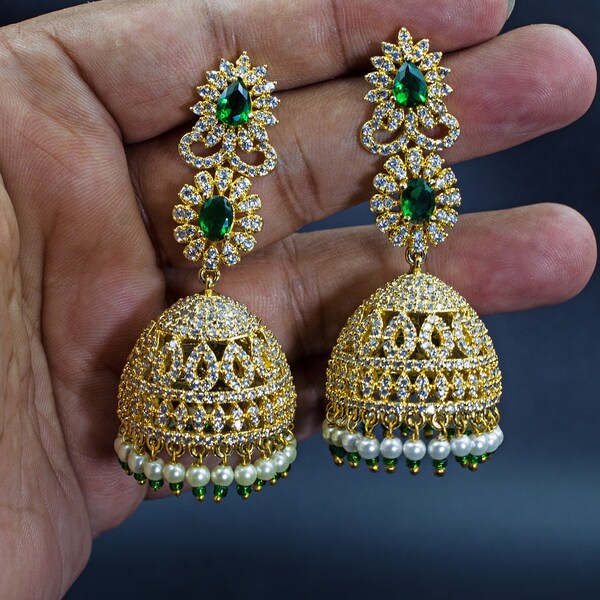 Jhumka Earrings - Etsy