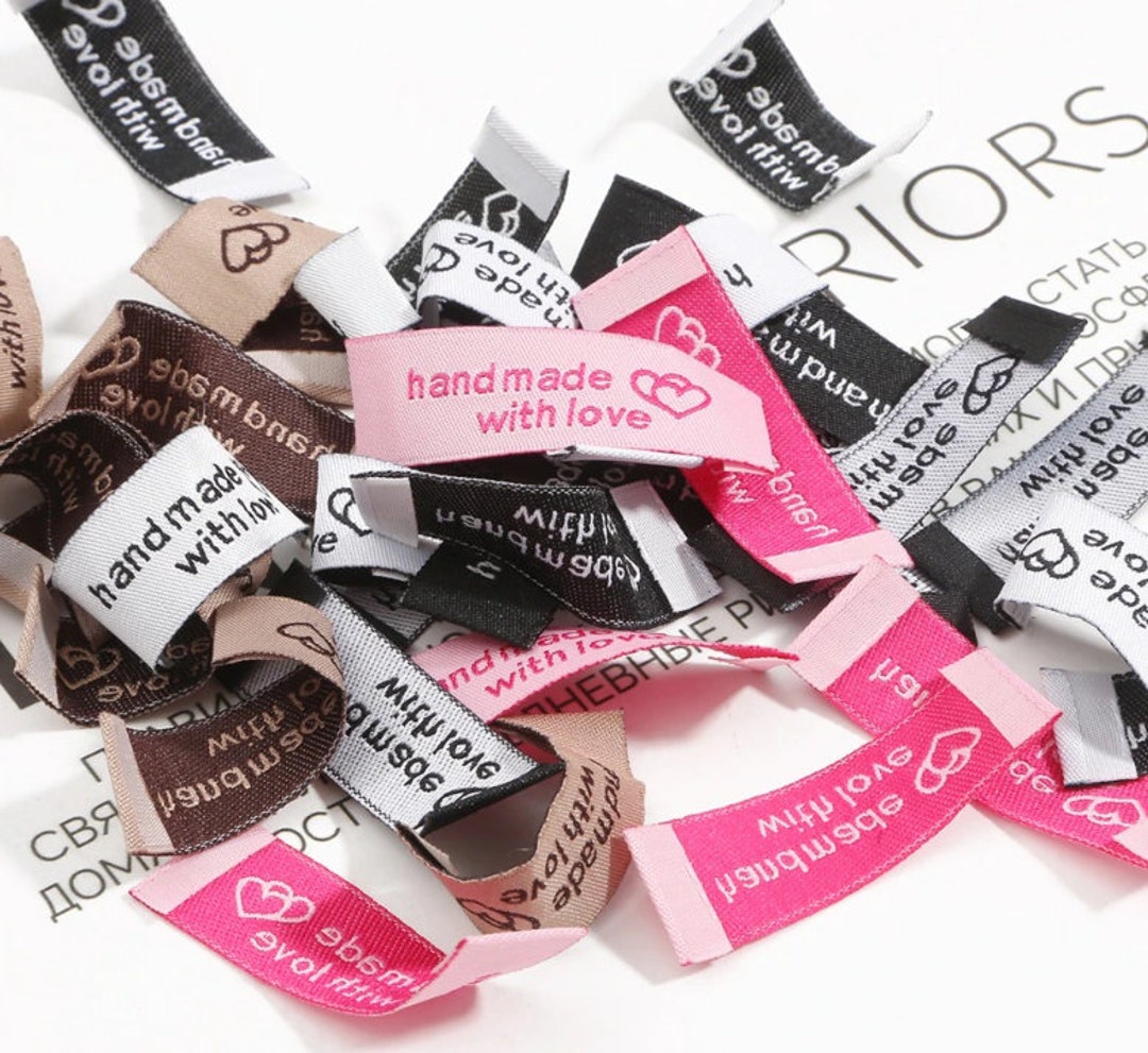 Handmade Tags Embossed Clothing Labels Flag Labels for Garment Crafts ...