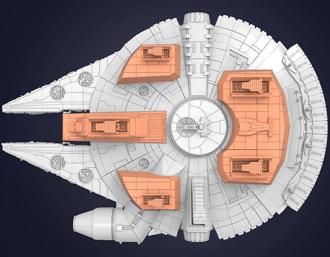 Star Wars Millennium Falcon Landing Gear STL Millennium - Etsy