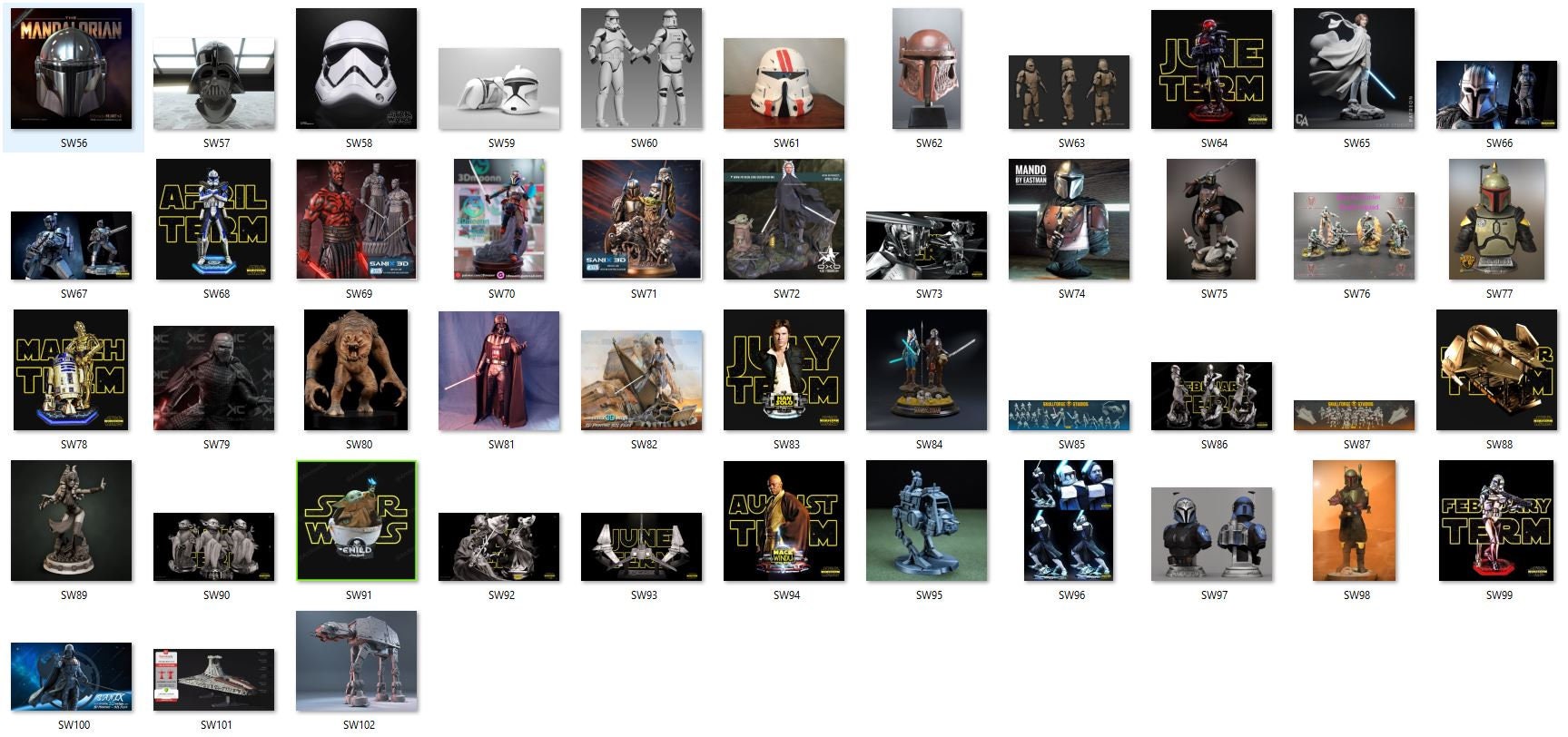 Star Wars STL PACK, Star Wars 3D Model Pack, Star Wars 3D Print Files ...