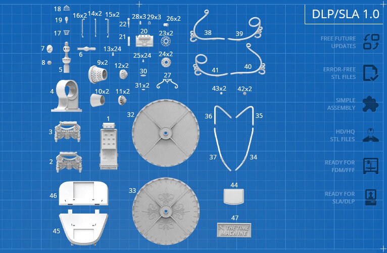 Time Machine 1960 3D Model Print File Time Machine STL Time - Etsy ...