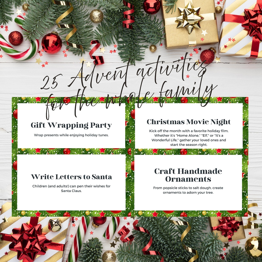 Advent Activity Game | Christmas Countdown | Family Fun | Holiday ...