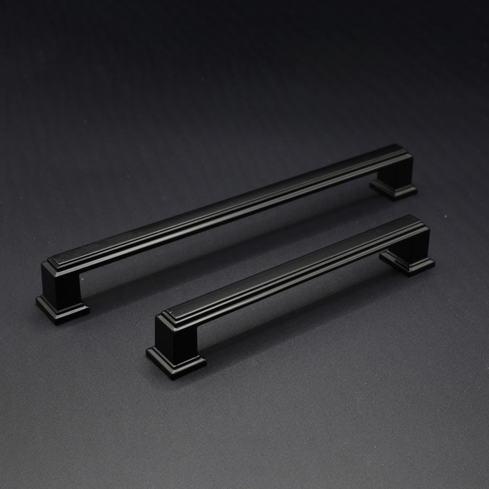 Hampton Style Cabinet Handles Matte Black Drawer Pull for Kitchen ...