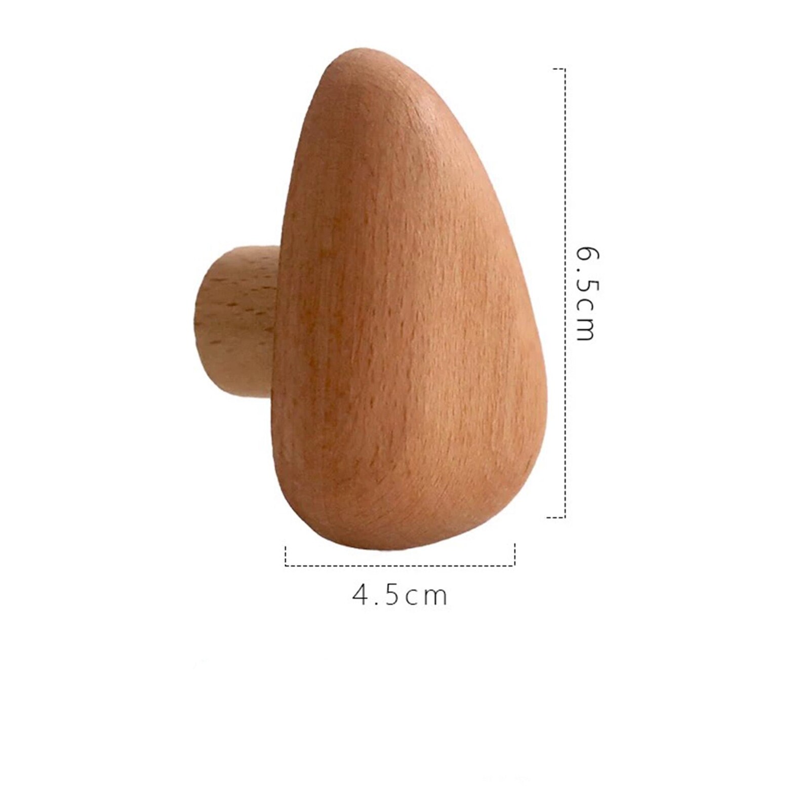 Natural Solid Wood Cabinet Drawer Handles – Nordic Pebble Design Pulls ...
