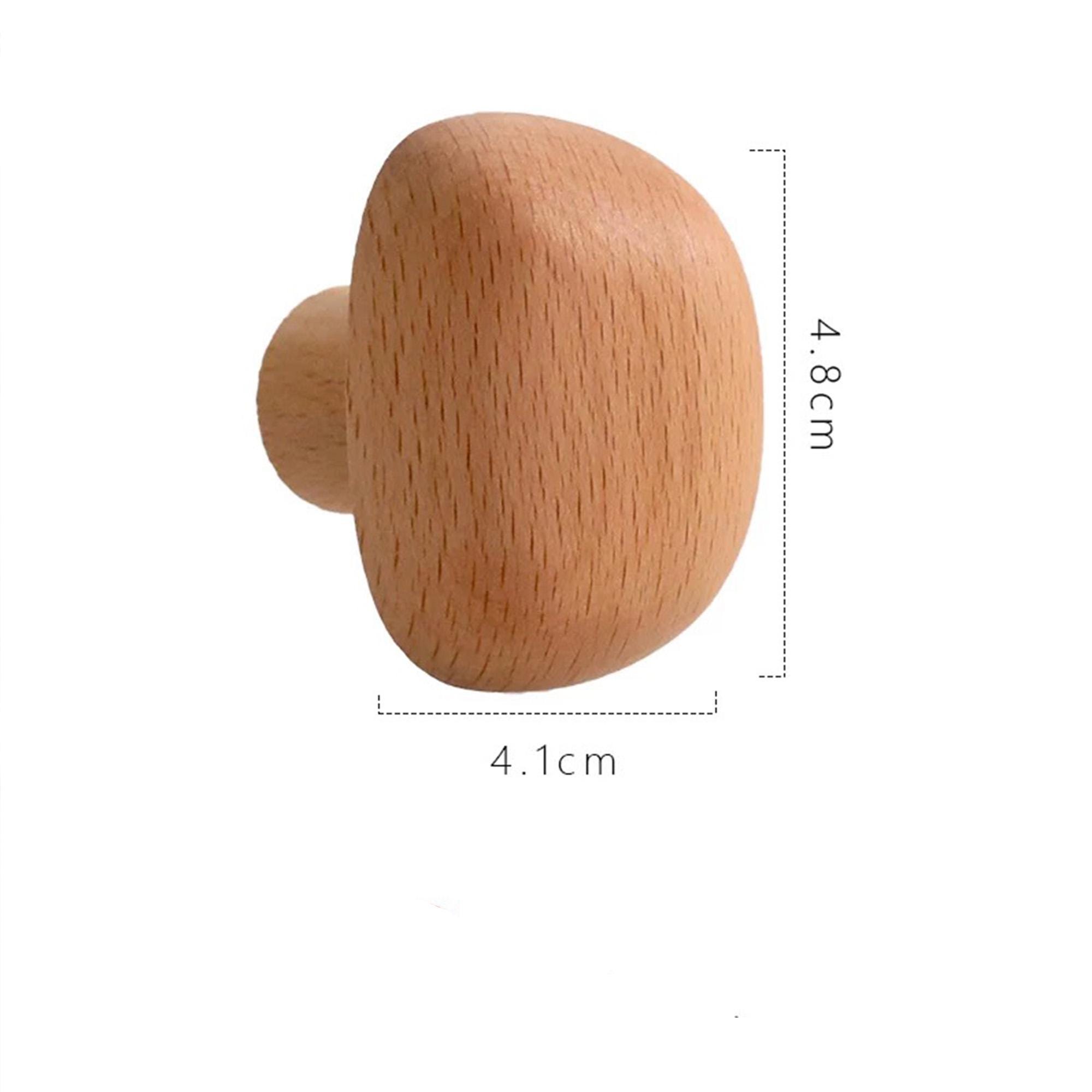 Natural Solid Wood Cabinet Drawer Handles – Nordic Pebble Design Pulls ...