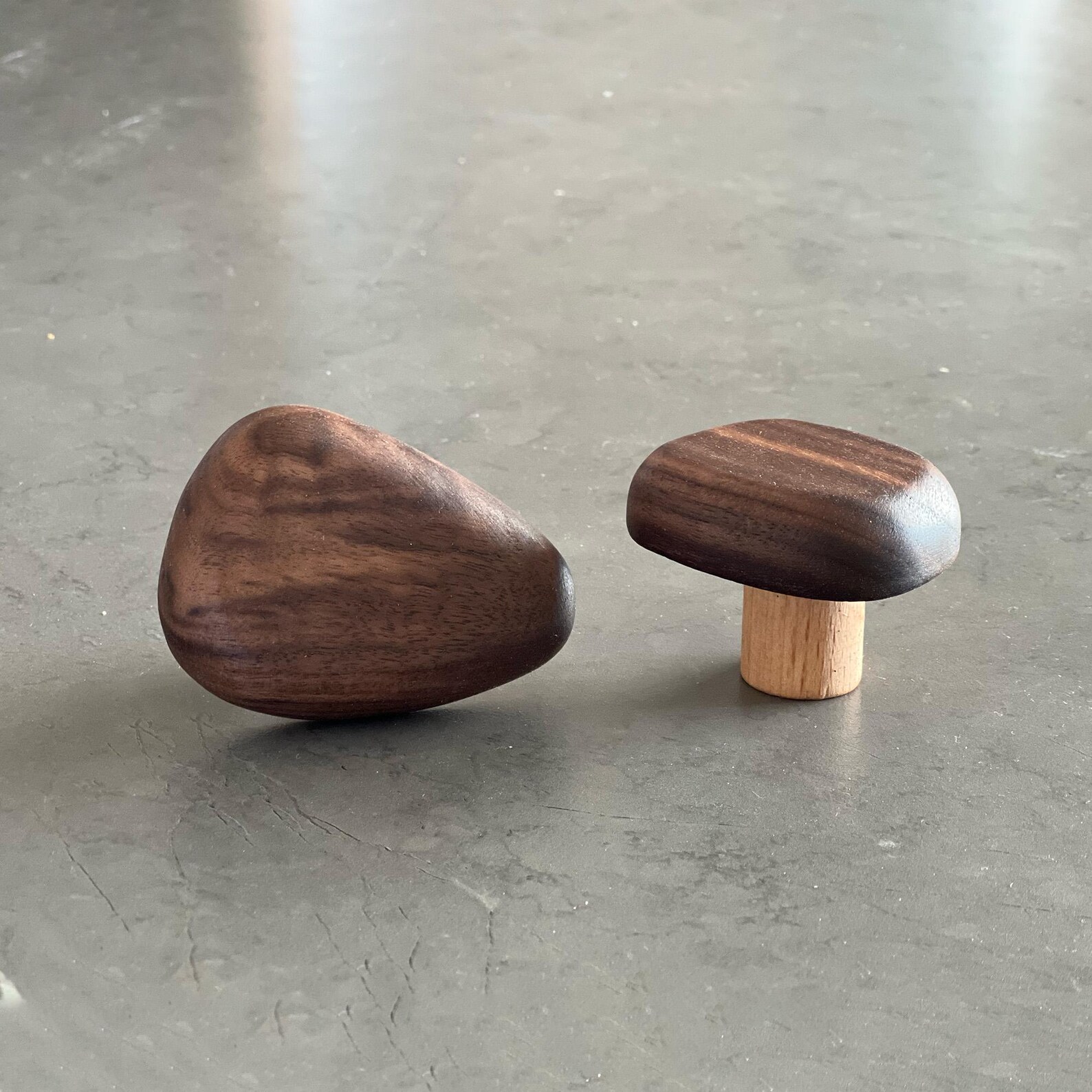 Walnut Natural Wood Cabinet Drawer Handles – Design Pulls for Cupboard ...