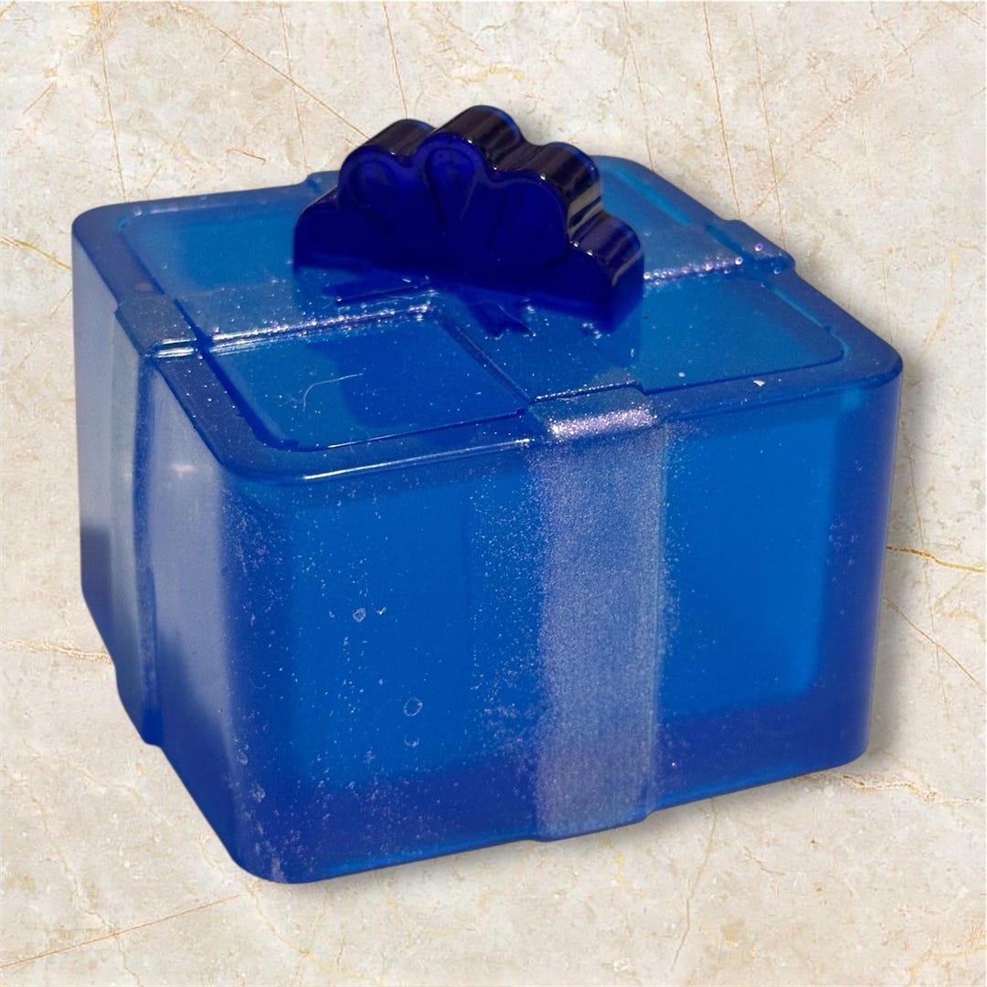 Robinsnestepoxyart Handmade 3x3x3 Blue Epoxy Resin Gift Box - Etsy