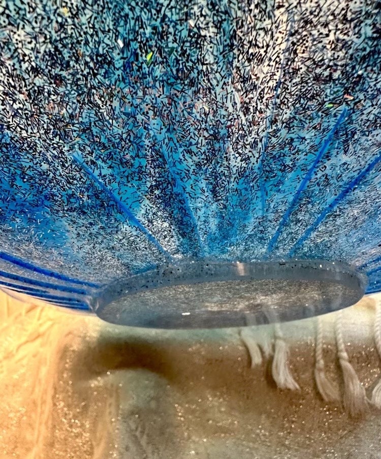 Robinsnestepoxyart Handmade Blue and Silver Epoxy Resin Decorative Bowl ...