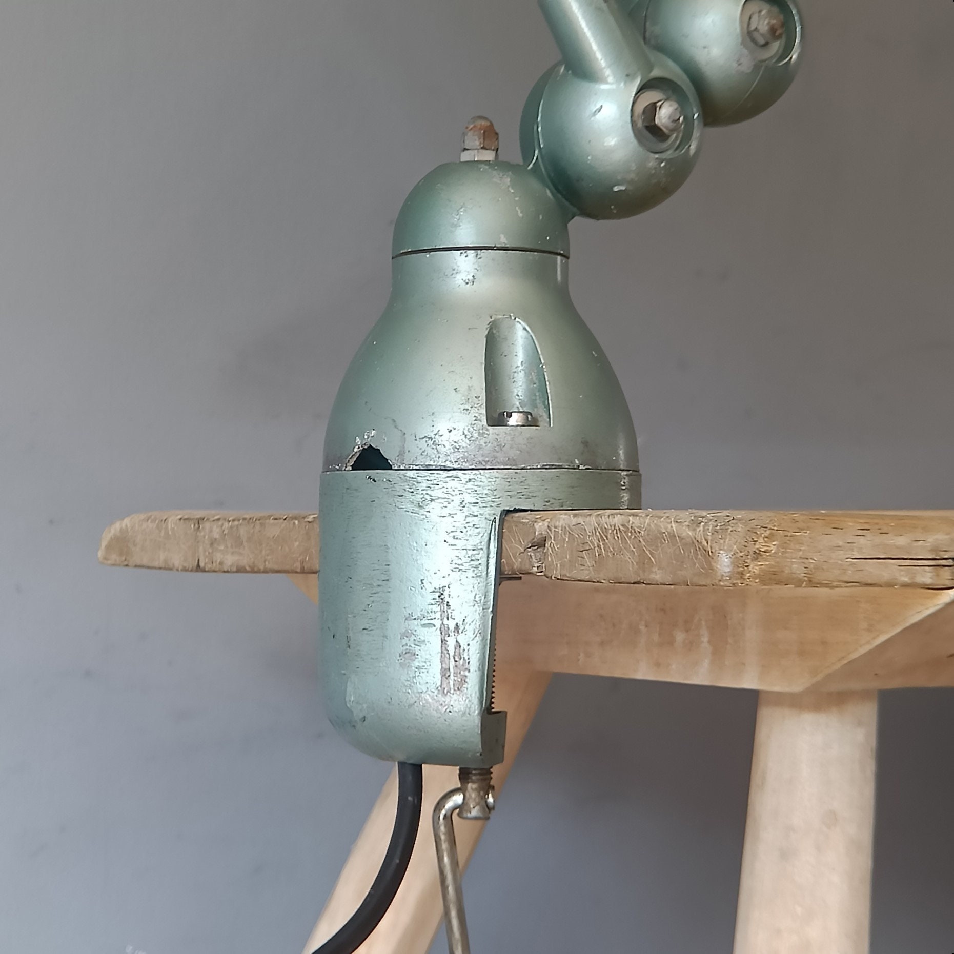 Jieldé Vespa Green Table Lamp Table Clamp Vintage Old Industrial ...