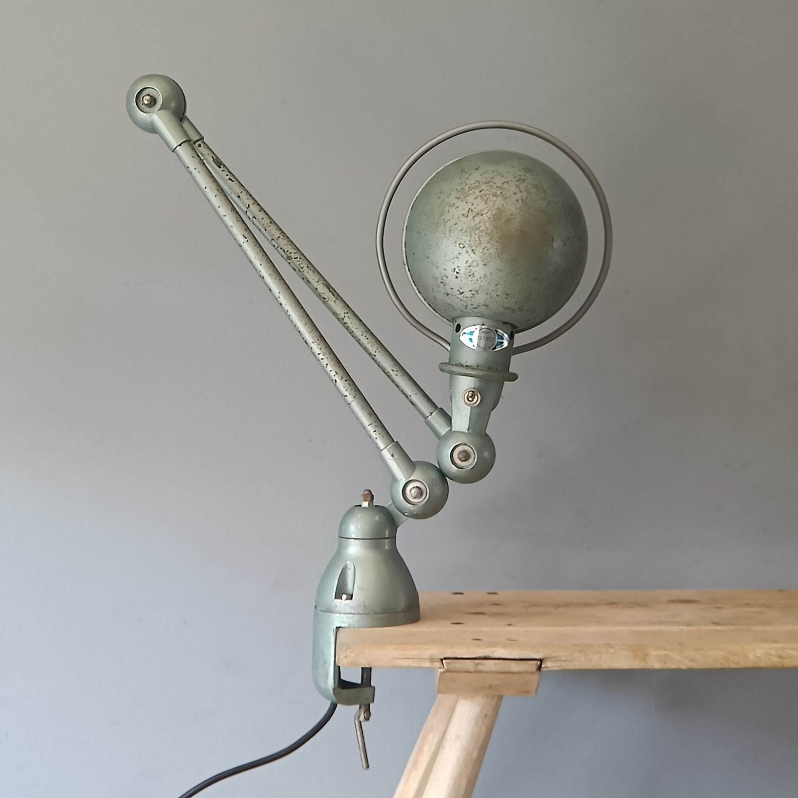 Jieldé Vespa Green Table Lamp Table Clamp Vintage Old Industrial ...