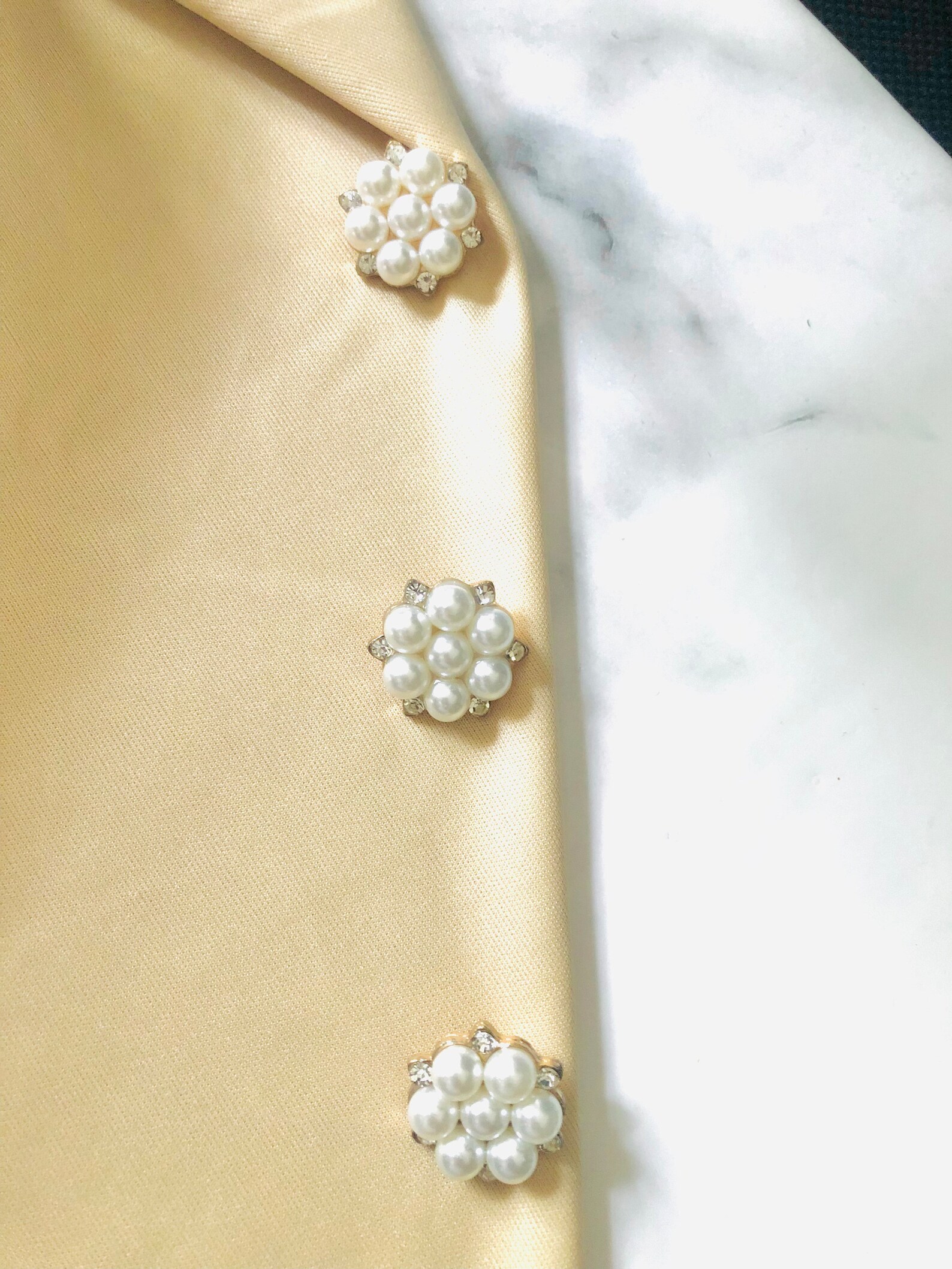 23mm Faux Pearls and Rhinestones Buttons Large Buttons for Clothing ...