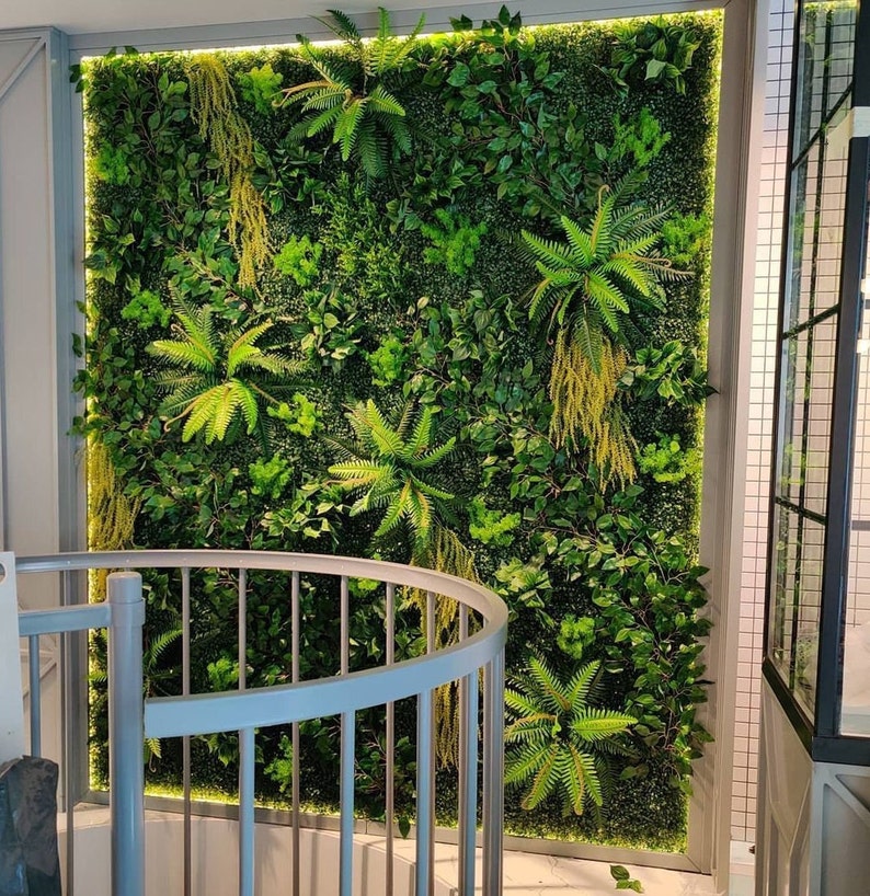 Artificial Plant Wall Mixed Artificial Flower Wall Cladding Home ...