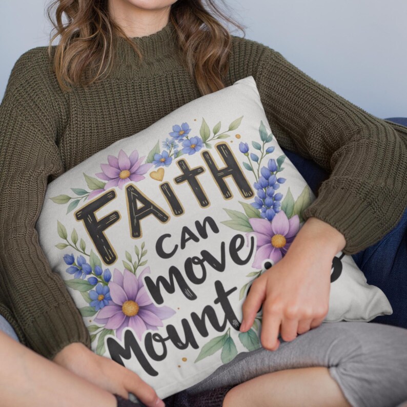 Christian Faith Quote Clipart, Bible Verse PNG Bundle, Floral Scripture ...