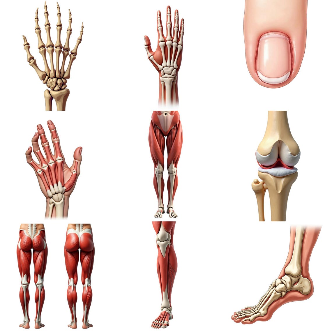 Human Anatomy Clipart Bundle, Watercolor Body Organs PNG, Medical ...
