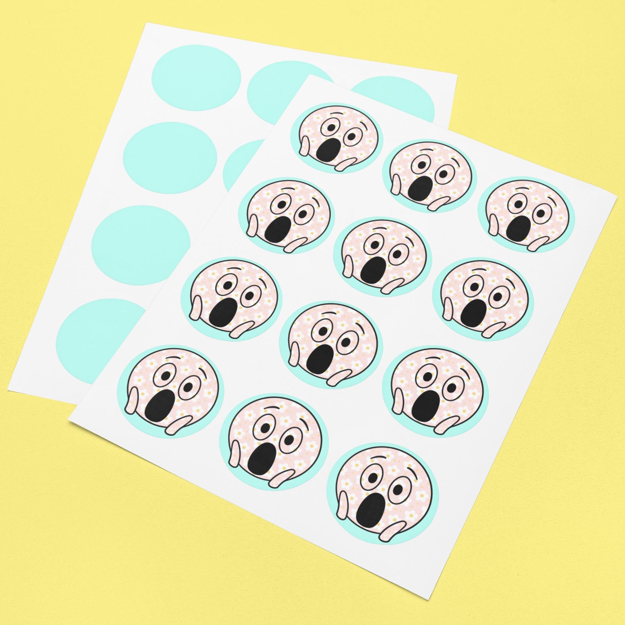 Shocked Emoji Clipart PNG Bundle, 5 Surprised Face PNG Files for ...