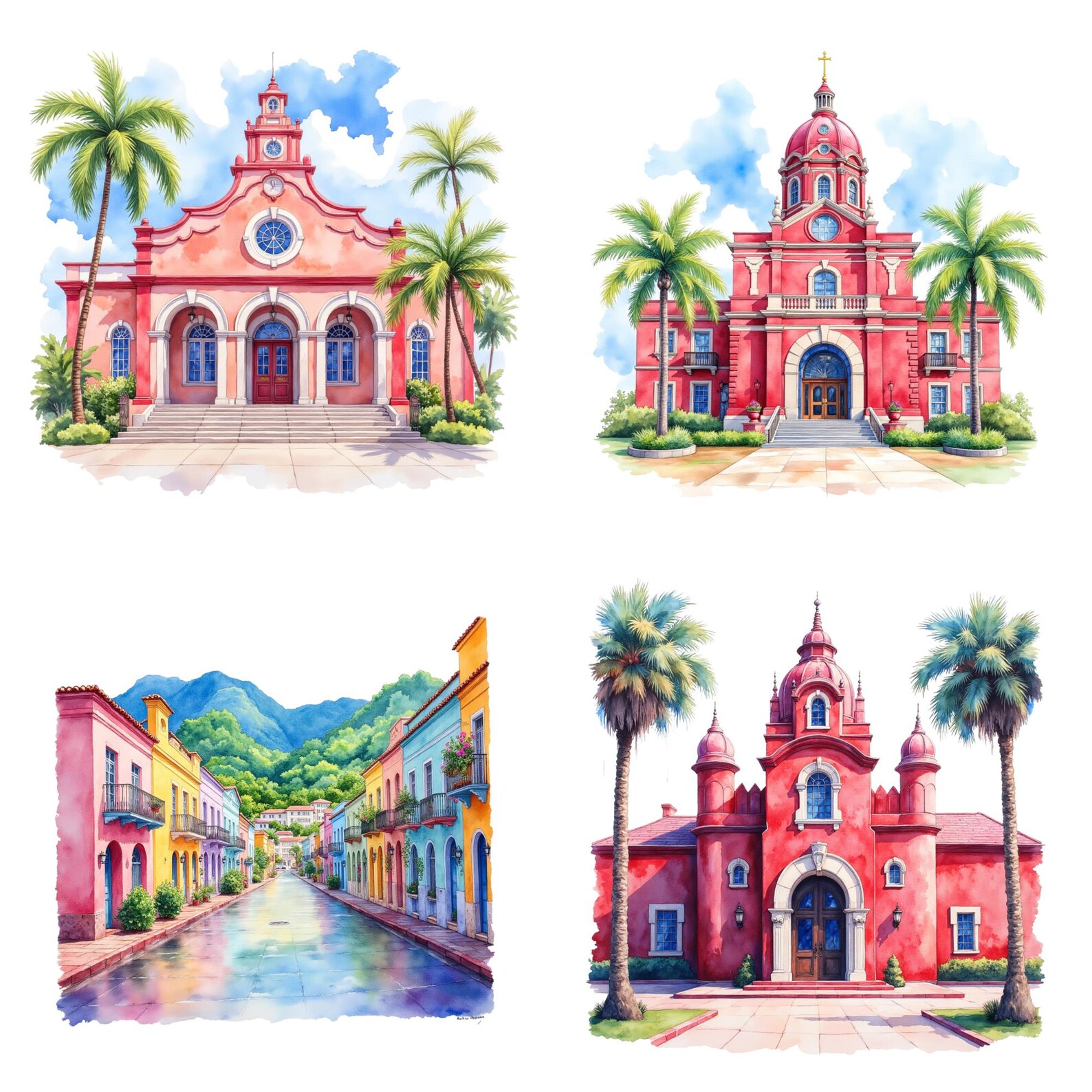 40 Puerto Rico Clipart PNG JPG SVG Bundle, Pr Flag Art & Landmarks ...