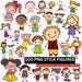 Vector Clipart - 200 Cute Doodle Faces, Hand Drawn Doodles, People's ...