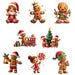 Gingerbread Clipart Bundle, Christmas Gingerbread PNG, Cute Gingerbread ...