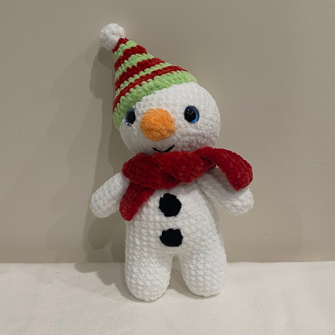 Handmade Snowman Plushie Crochet Snowman - Etsy
