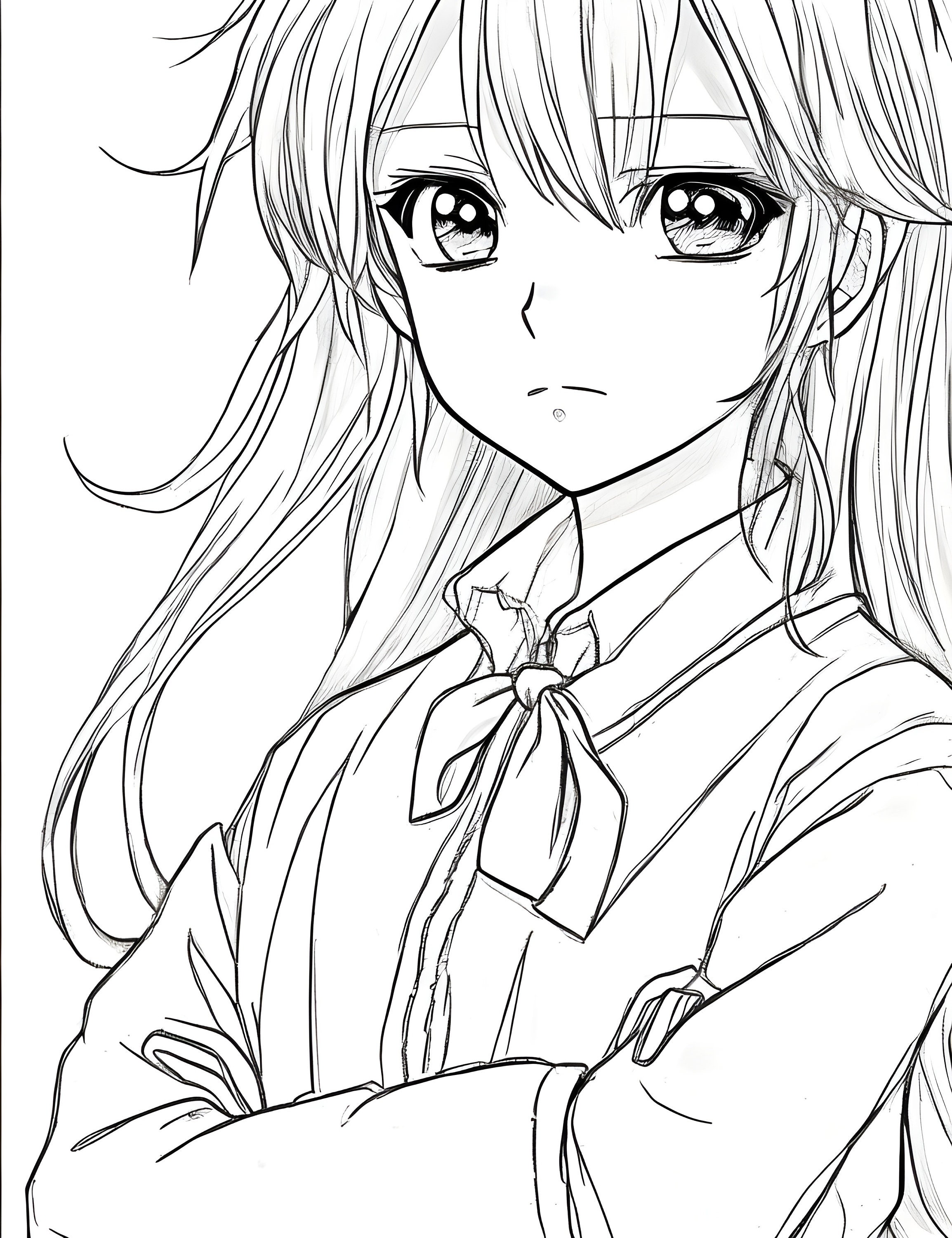 Anime Style Girl's and Boy's Coloring Pages - Etsy