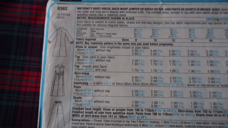Simplicity 8382, Paper Sewing Pattern, Maternity Dress, Jumper, Top, Pants, Size 16, Uncut/ff ...
