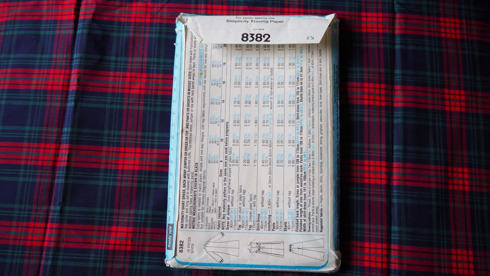 Simplicity 8382, Paper Sewing Pattern, Maternity Dress, Jumper, Top ...