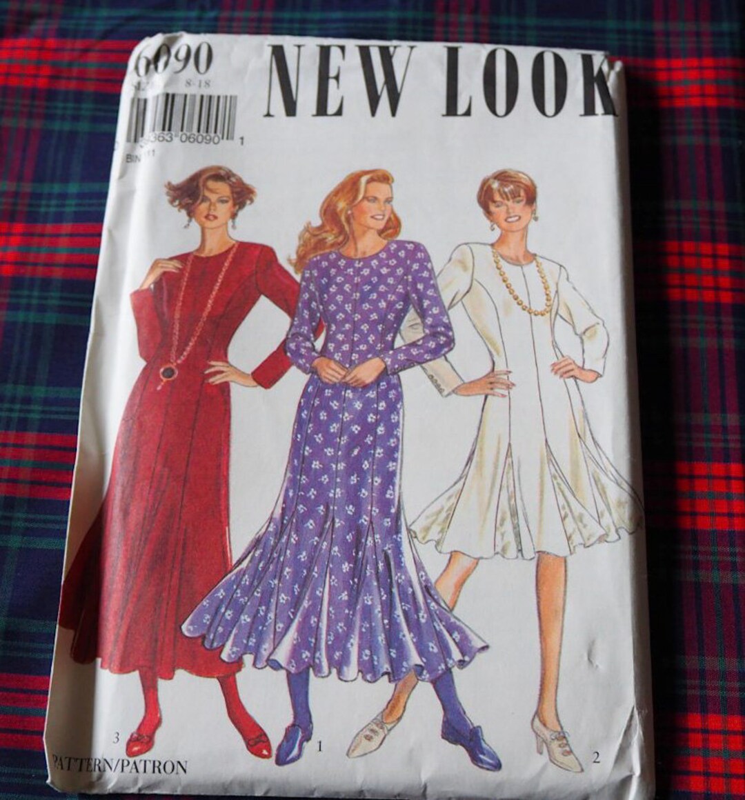 New Look 6090, Paper Sewing Pattern, Flared Ladies Dresses, Size 8-18 ...