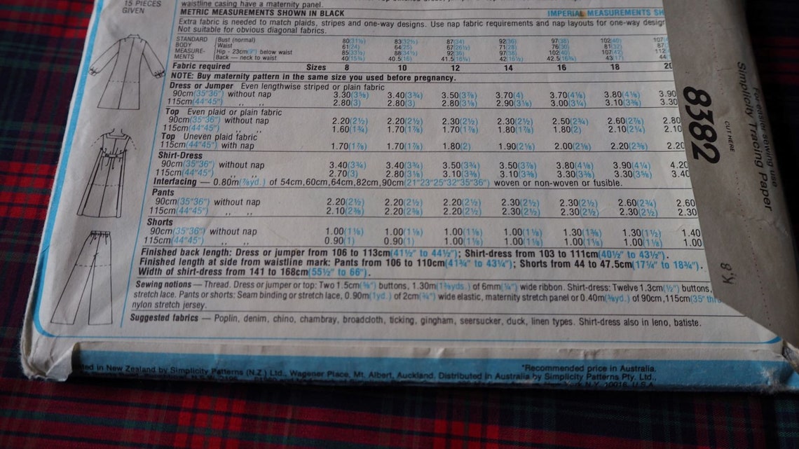 Simplicity 8382, Paper Sewing Pattern, Maternity Dress, Jumper, Top ...