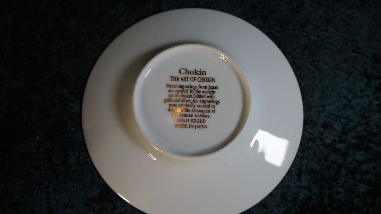 Vintage Chokin Plate, the Art of Chokin, 24karat Gold Edged, Made in ...