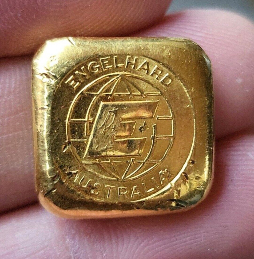 1oz Gold 999.9 Australian Engelhard Vintage Cast Bar - Etsy