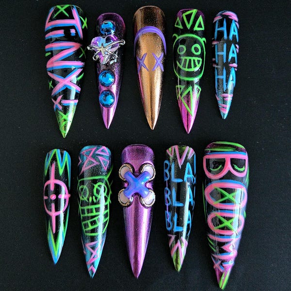 Arcane Jinx Nails - Etsy