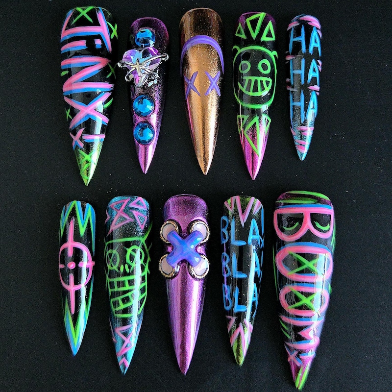 Jinx Nails Arcane - Etsy