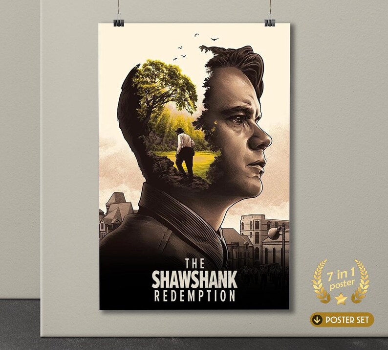 The Shawshank Redemption Movie Poster Set: Cinematic Home Decor ...