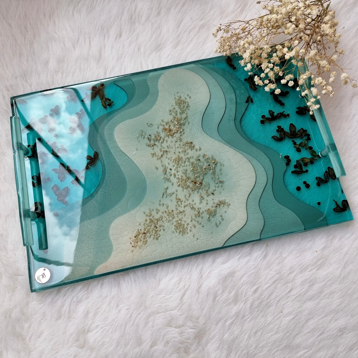 Handmade Resin Tray ,unique Resin Board, Wave and Sea, Kitchen ...