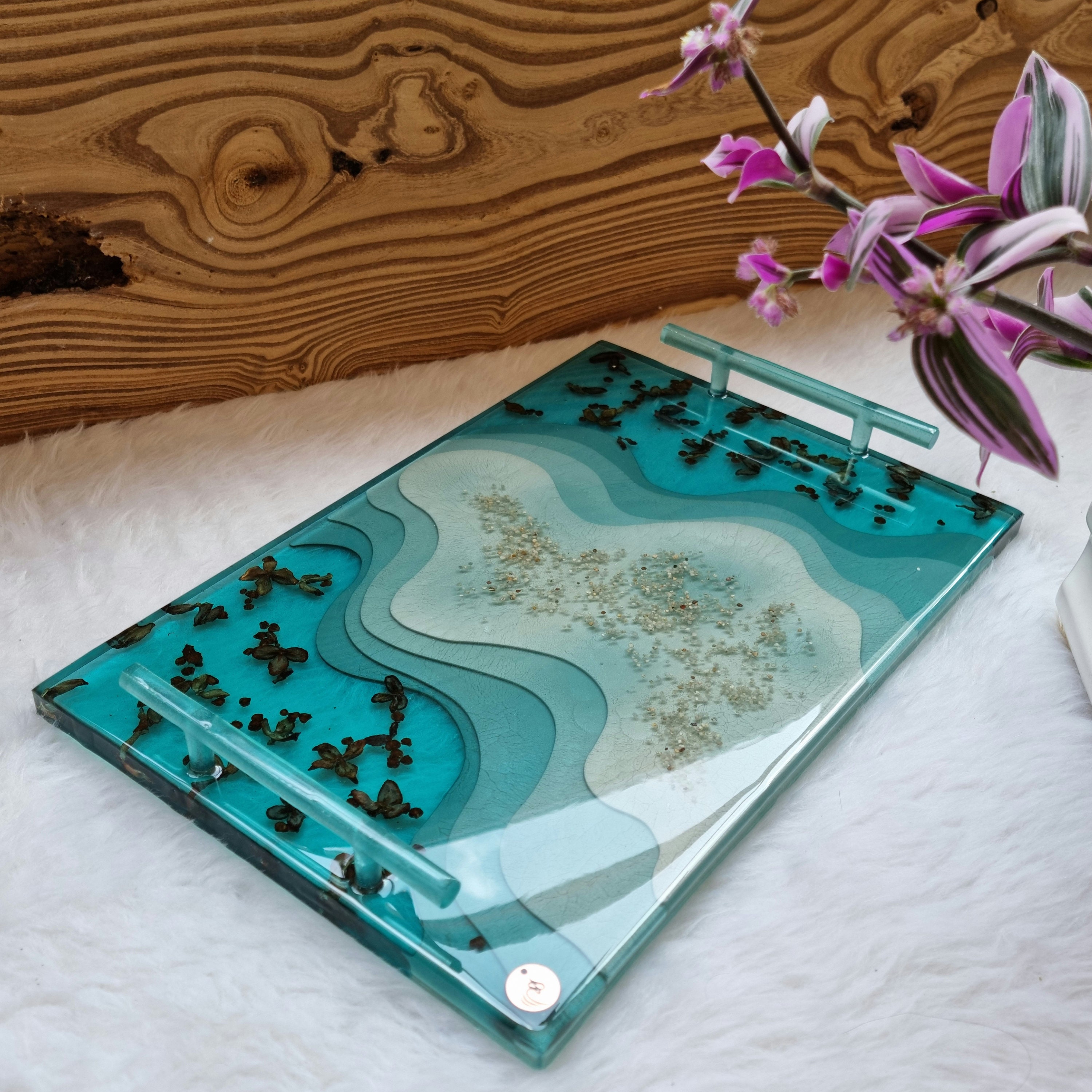 Handmade Resin Tray ,unique Resin Board, Wave and Sea, Kitchen ...