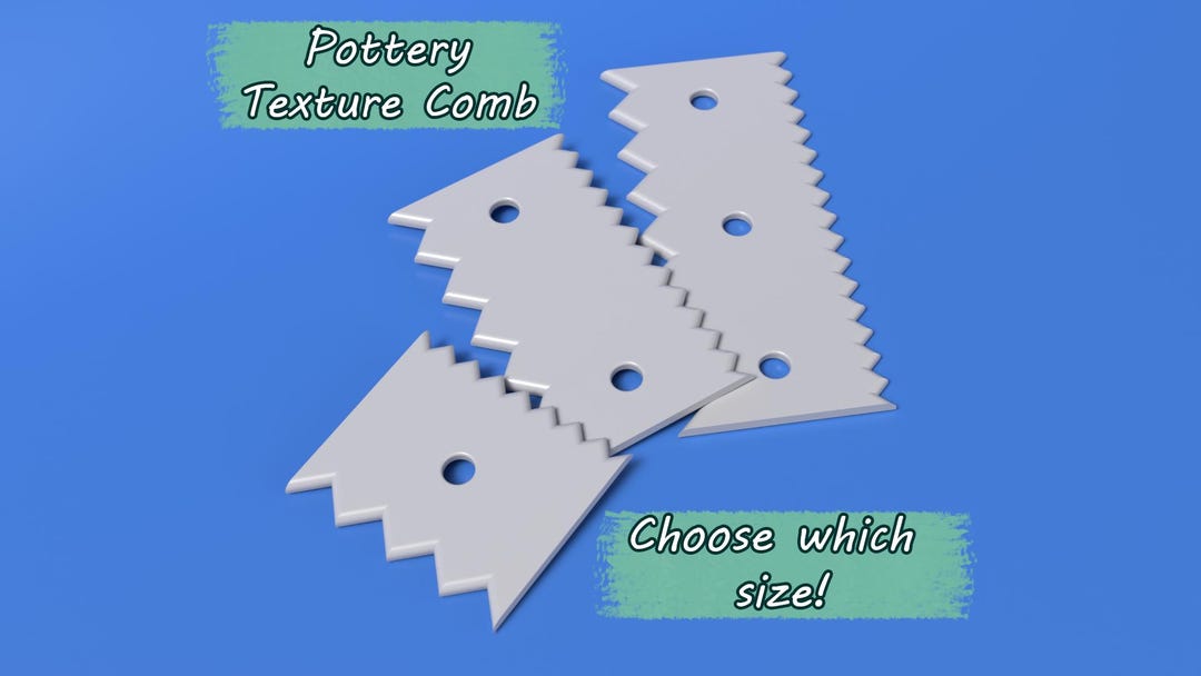 3D Printed Pottery Texture Comb: Hand Building Tool (8-16cm) - Etsy