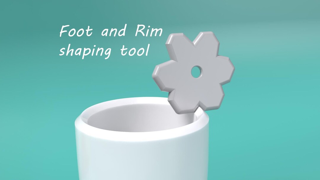 Foot and Rim Shaping Tool - Wheel Throwing Tool - Pottery Tools - Model ...