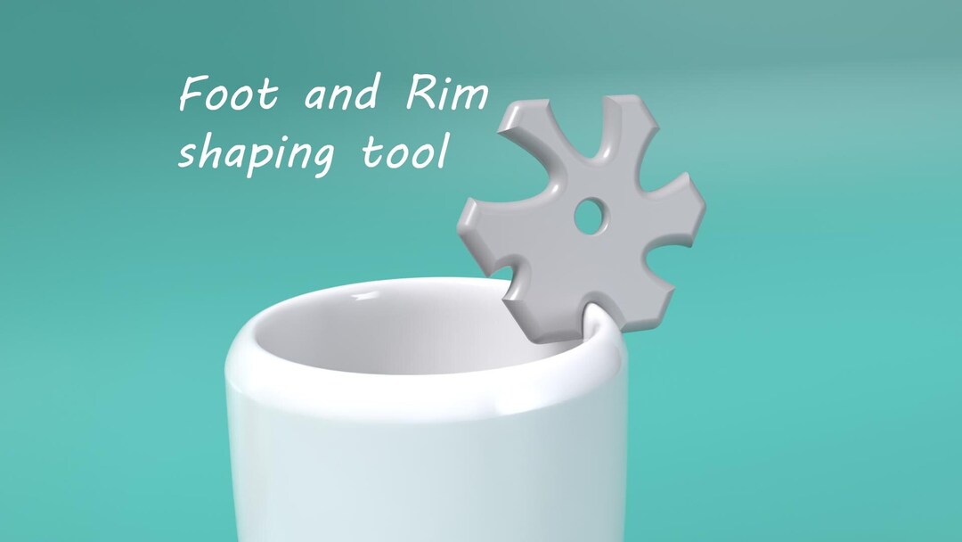 Foot and Rim Shaping Tool - Wheel Throwing Tool - Pottery Tools - Model ...